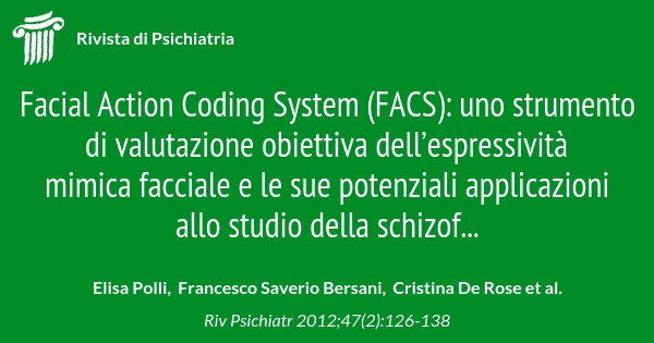 Facial Action Coding System (FACS): uno strumento di valutazione ...