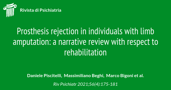 Prosthesis rejection in individuals with limb amputation: a narrative ...