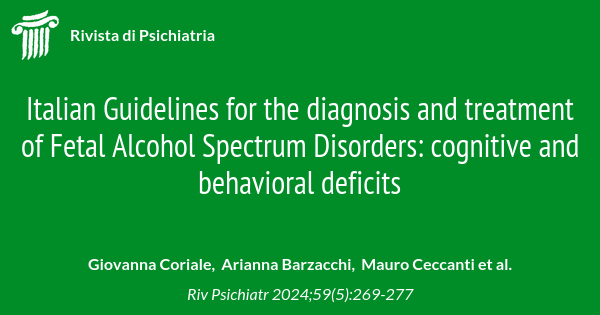 Italian Guidelines for the diagnosis and treatment of Fetal Alcohol ...